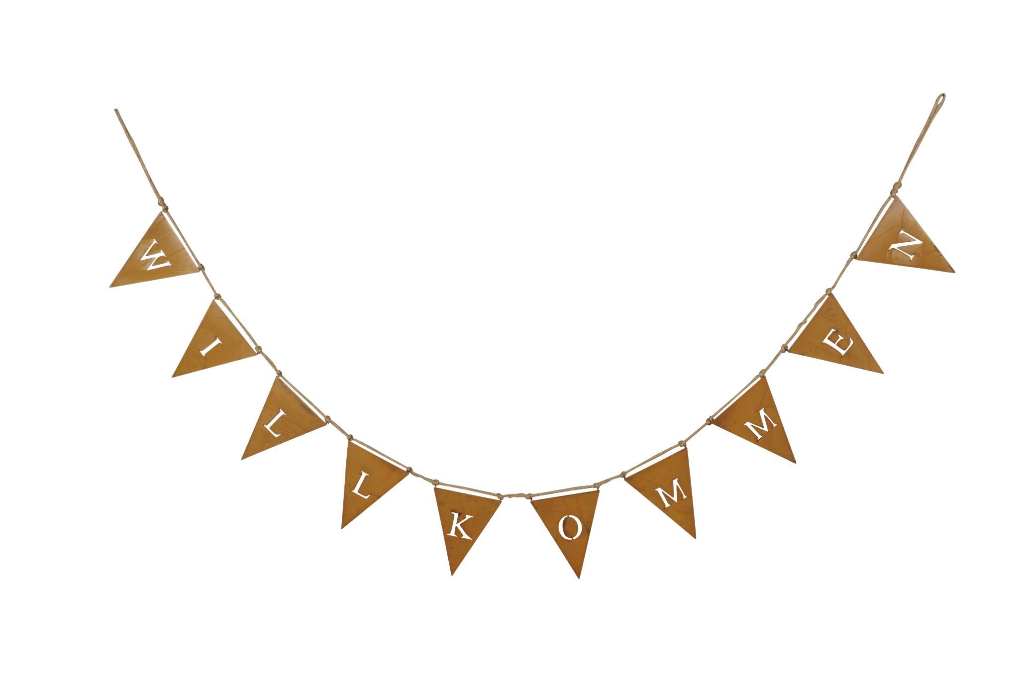 Wimpelkette Willkommen tolles edel Rost 180 cm